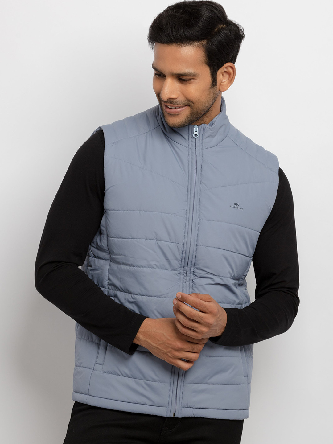 Buy Status Quo Men Blue Padded Jacket - Jackets for Men 19398868 | Myntra