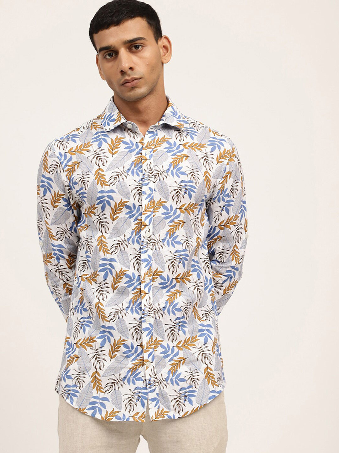 Buy HARSAM Men Multicoloured Floral Printed Regular Shirt - Shirts for ...