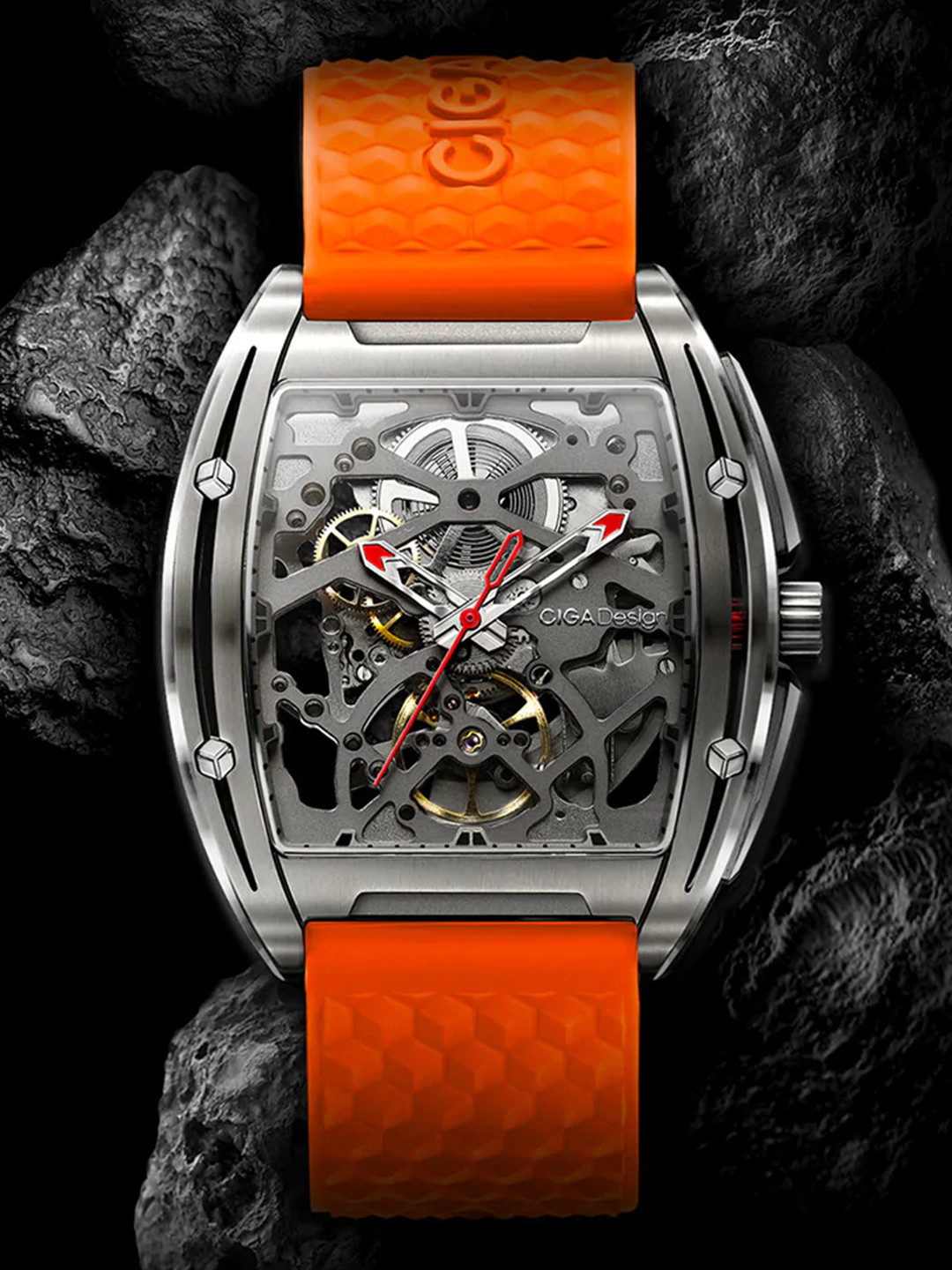 Buy CIGA Design Men Z Series Automatic Titanium Case Skeleton Watch ...