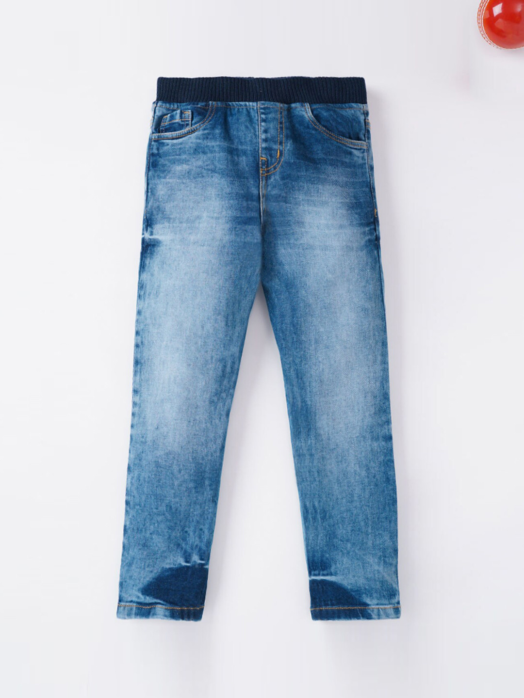 Buy Ed A Mamma Boys Blue Heavy Fade Stretchable Jeans - Jeans for Boys ...