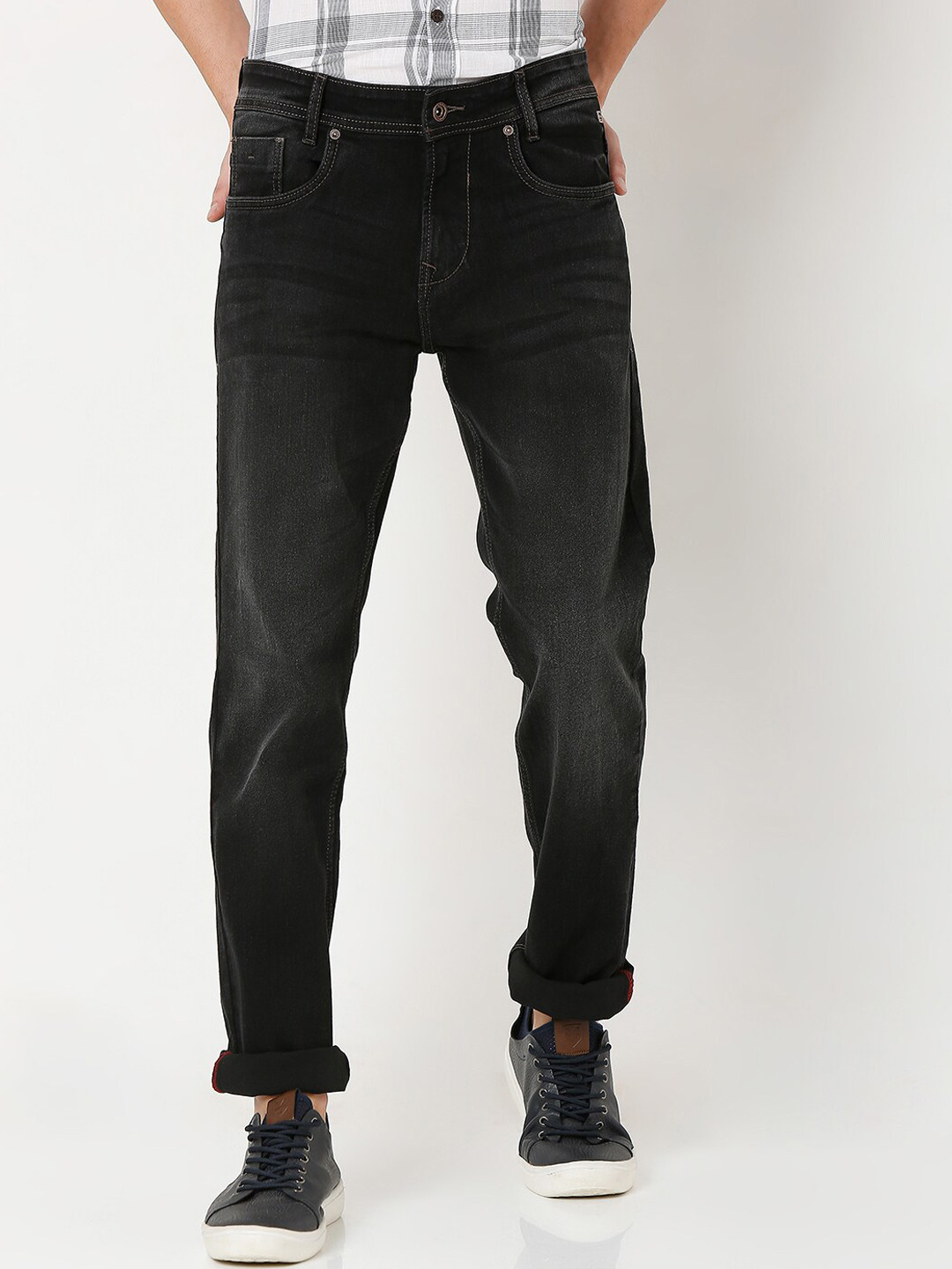 Buy Mufti Men Black Light Fade Jeans - Jeans for Men 19413072 | Myntra