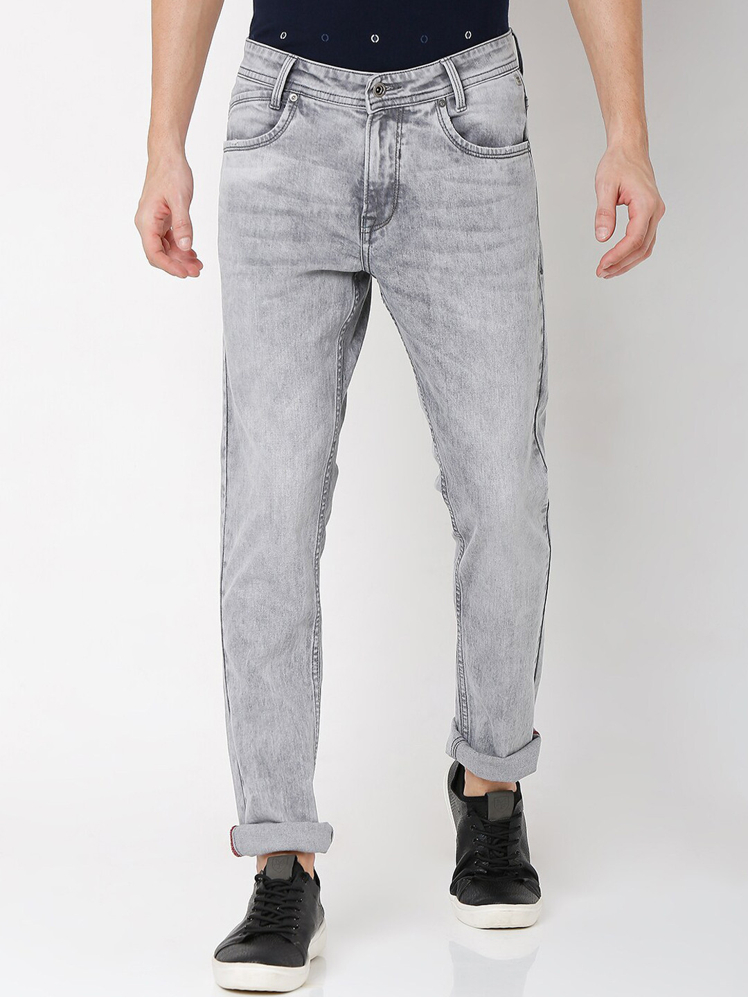Buy Mufti Men Grey Skinny Fit Heavy Fade Jeans - Jeans for Men 19413130 ...