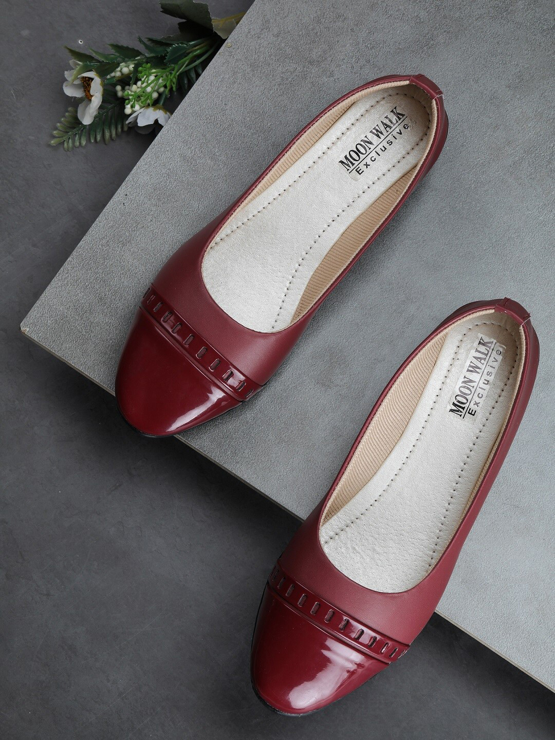 Buy Moonwalk Maroon Solid Wedge Pumps - Heels for Women 19413708 | Myntra