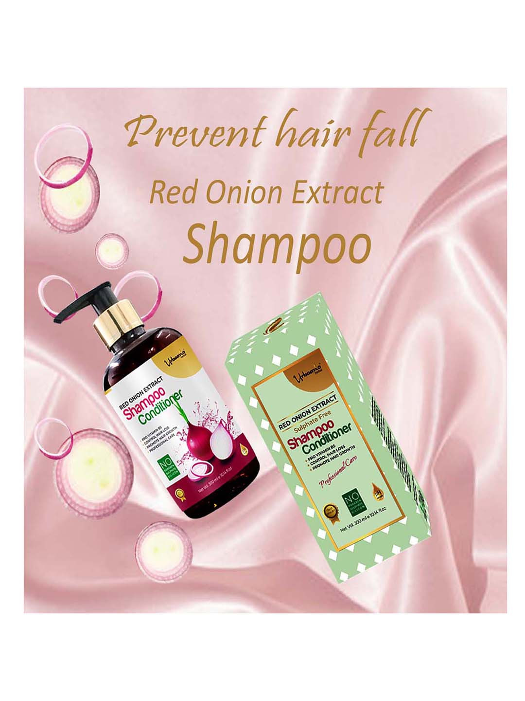 Buy Urbaano Herbal Natural 21 Onion Hair Oil 300 Ml & Red Onion Extract ...