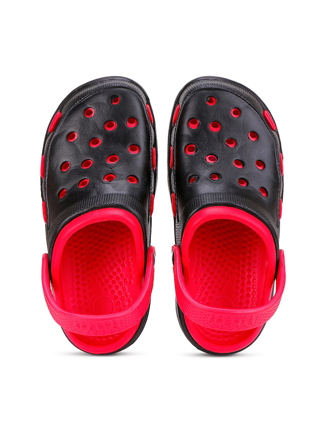 Buy BERSACHE Men Red & Black Solid Clogs Flip Flop - Flip Flops for Men ...