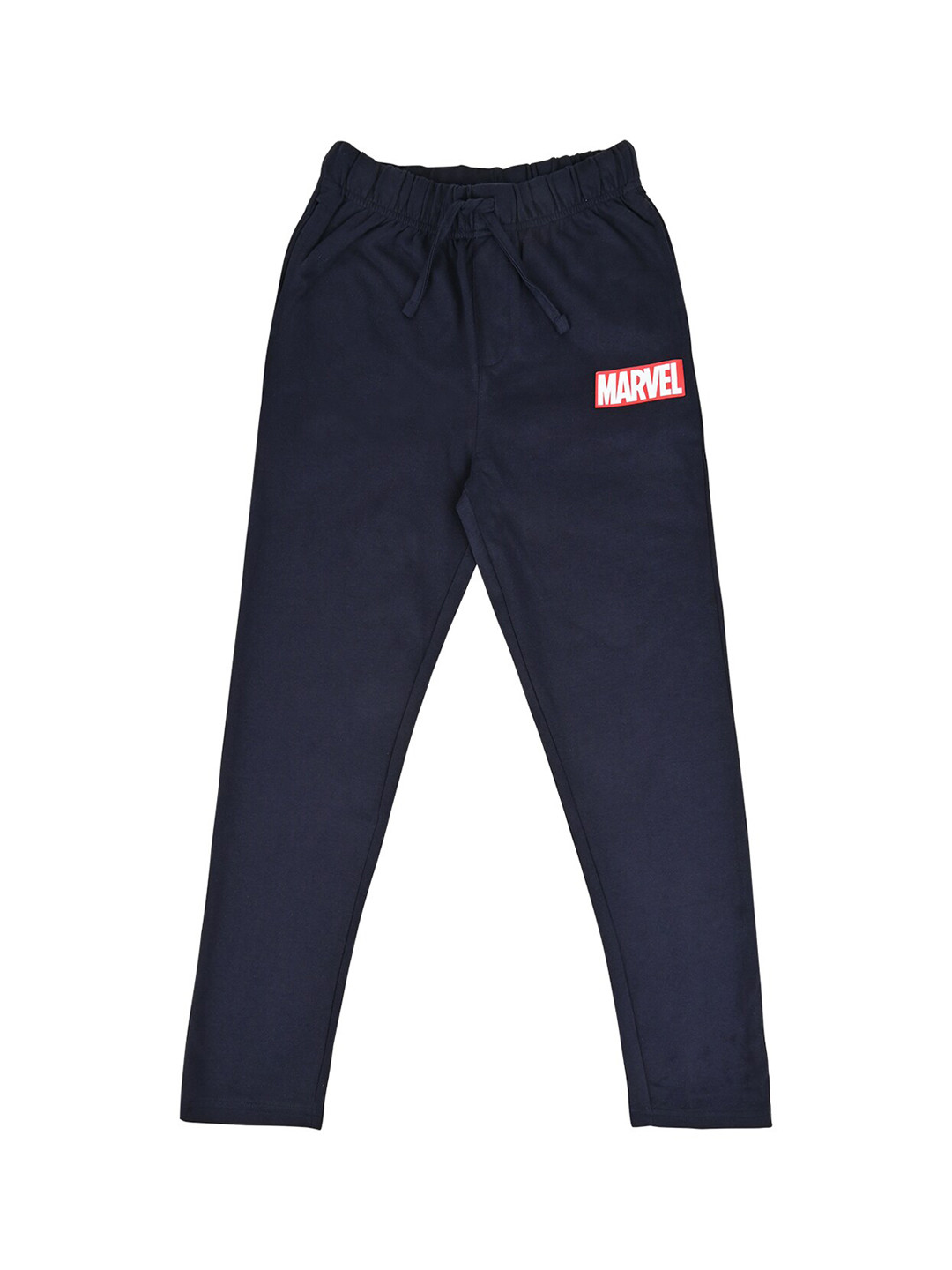 Buy Marvel Unisex Navy Blue Marvel Logo Printed Pure Cotton ...