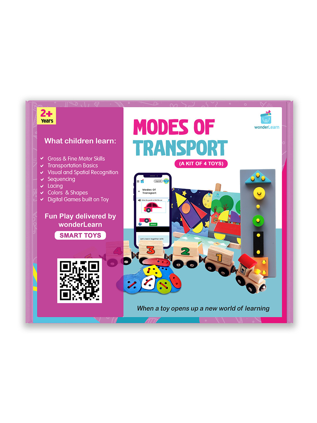 Buy WonderLearn Kids White & Yellow Modes Of Transport Learning And Development Toys - Learning ...