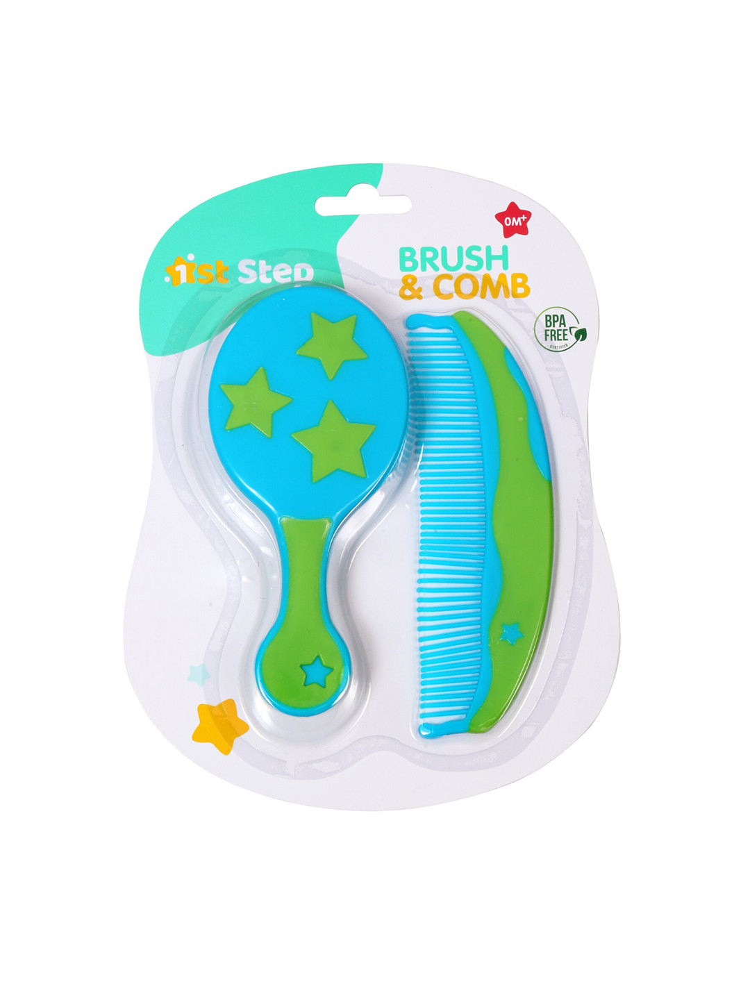 Buy 1st Step Infants Kids Set Of 2 Blue & Green Grooming Comb & Brush ...