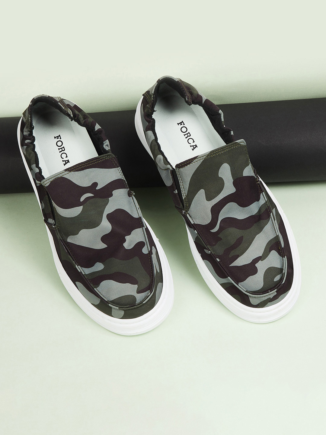 Buy Forca By Lifestyle Men Blue Printed Slip On Sneakers - Casual Shoes ...