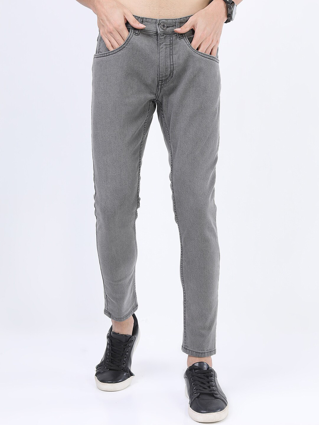 Buy HIGHLANDER Men Grey Skinny Fit Stretchable Jeans - Jeans for Men ...