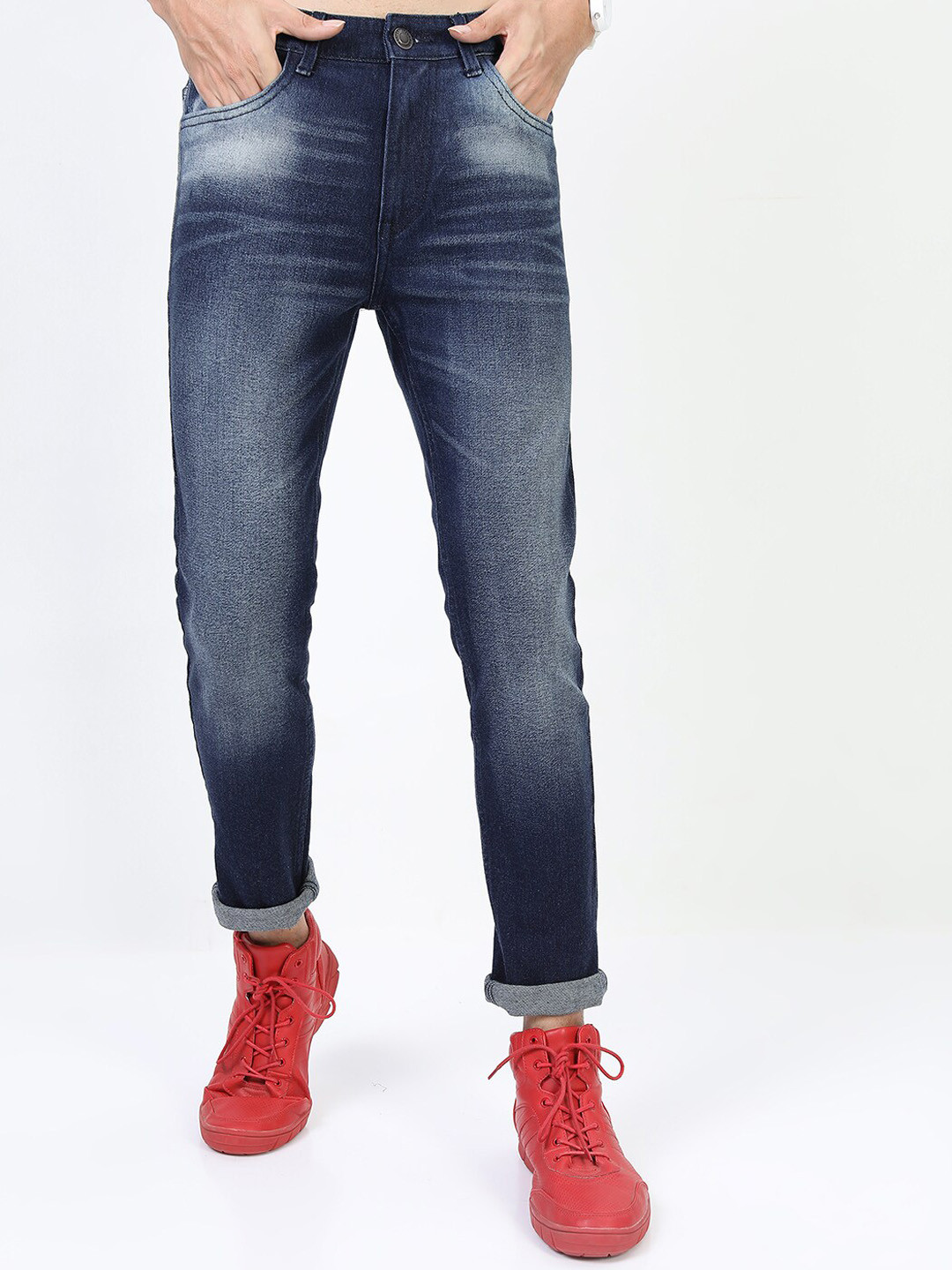 Buy HIGHLANDER Men Blue Skinny Fit Light Fade Stretchable Jeans - Jeans ...