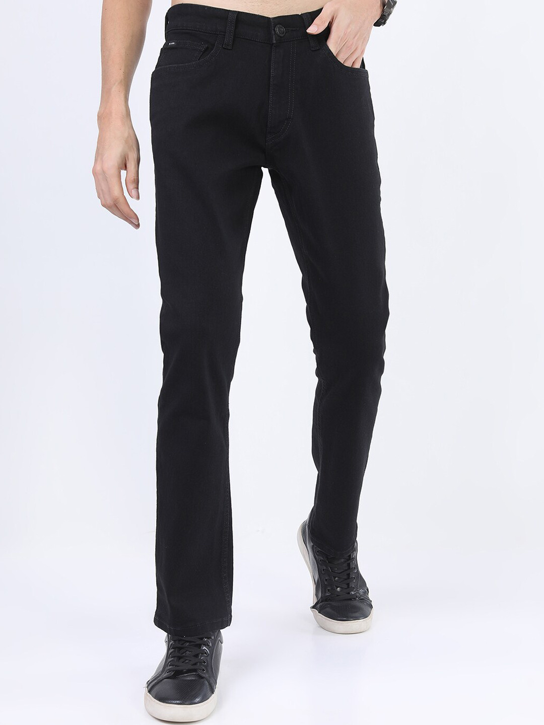 Buy HIGHLANDER Men Black Straight Fit Stretchable Jeans - Jeans for Men ...