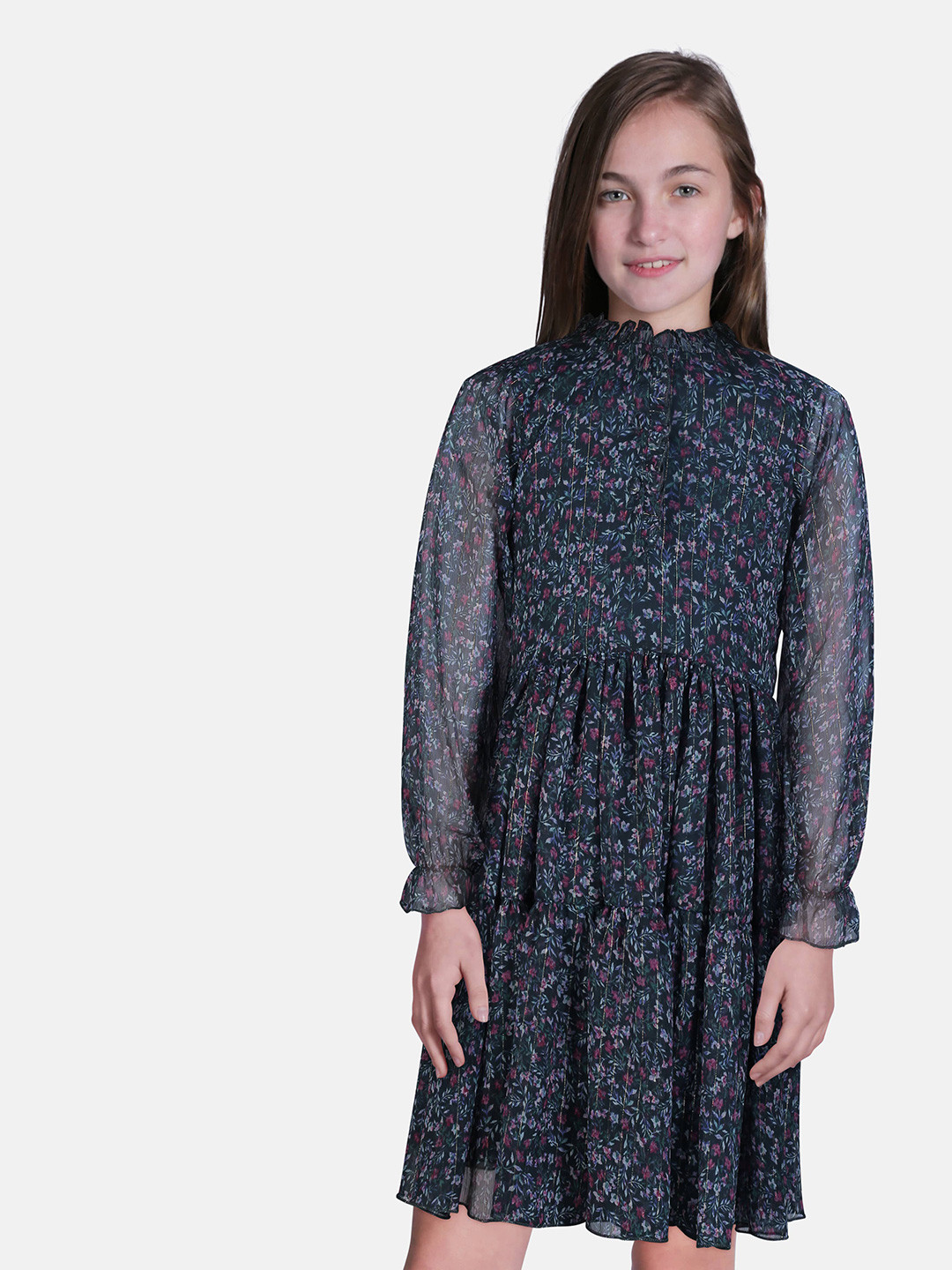 Buy Gini And Jony Girls Green Floral Dress - Dresses for Girls 19420208 ...