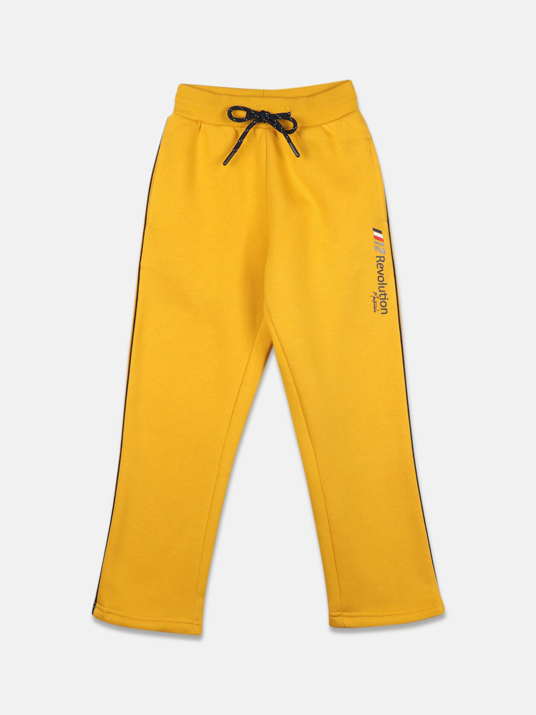 Buy Monte Carlo Boys Mustard Yellow Solid Track Pants - Track Pants for ...