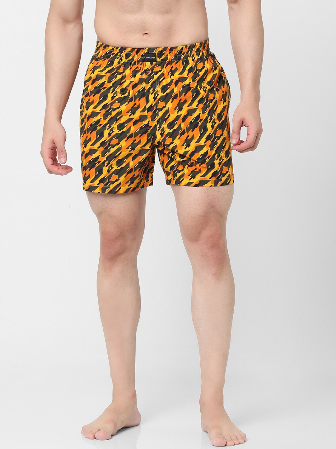 Buy Jack & Jones Men Gold Toned Printed Boxers 1339967001 - Boxers for ...