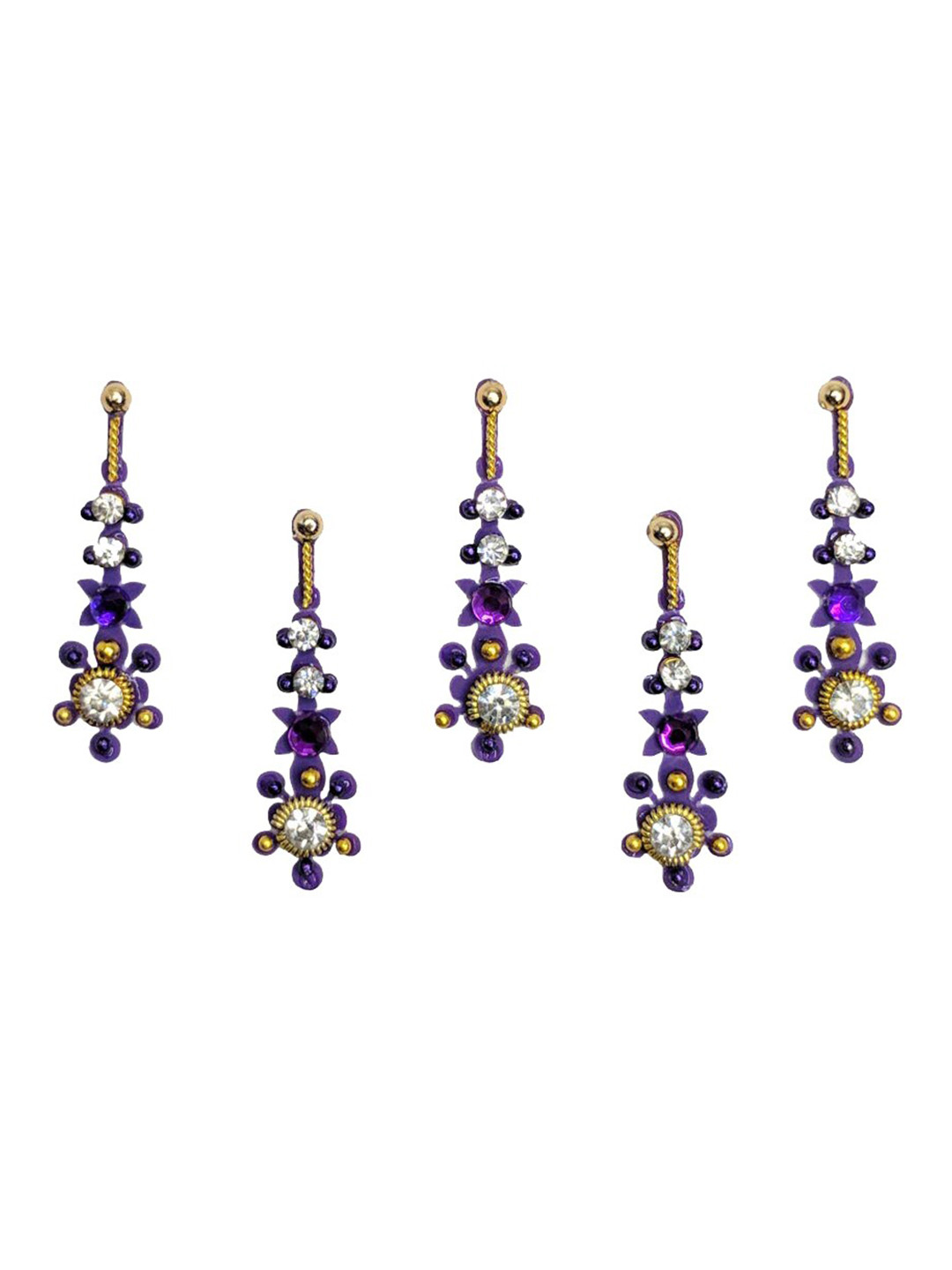 Buy Comet Busters Purple Traditional Designer Bindis - Bindi for Women ...