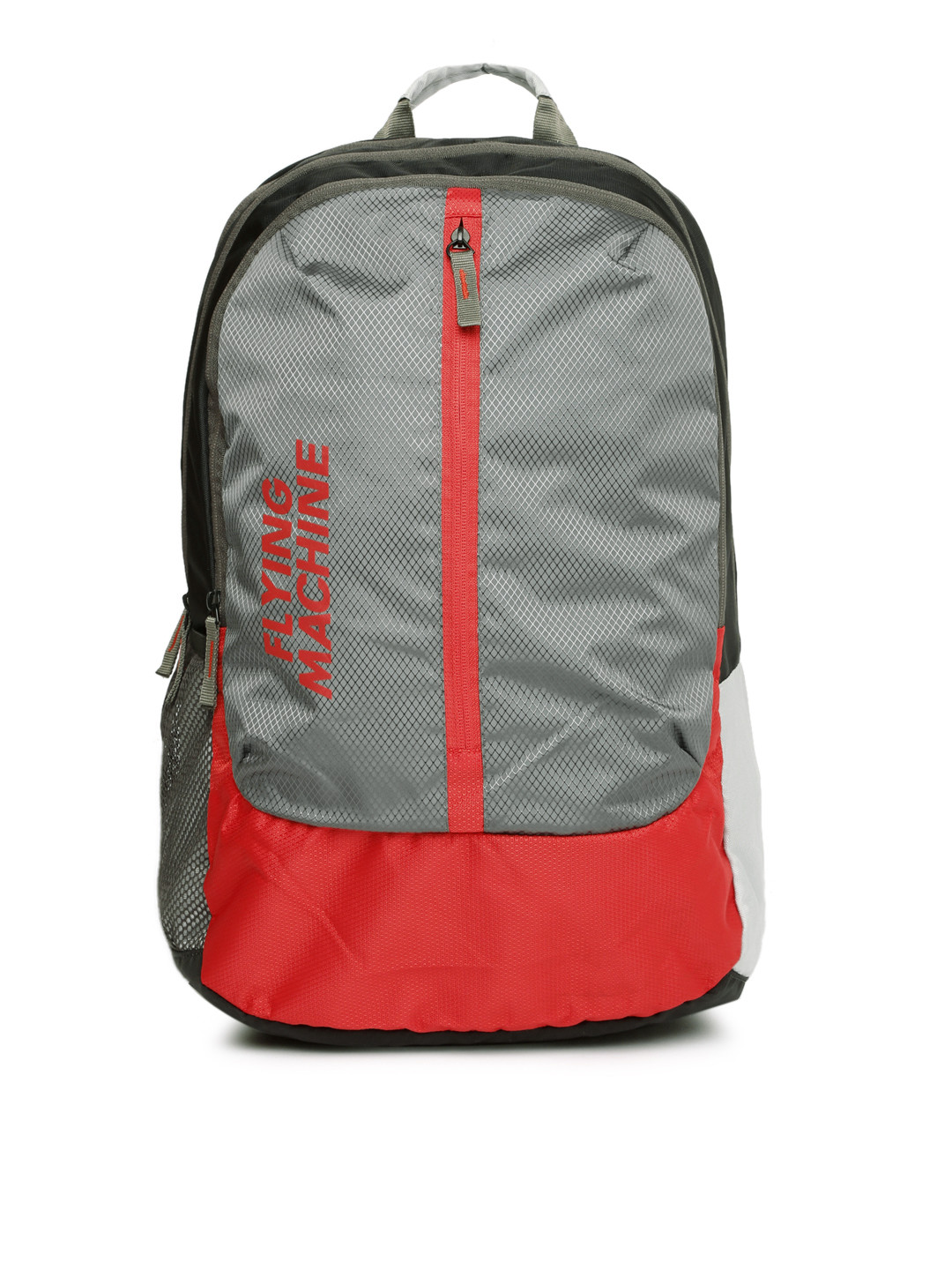 Buy Flying Machine Men Grey & Black Solid Backpack - Backpacks for Men ...