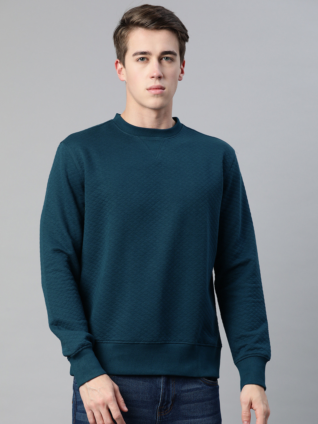 Buy Marks & Spencer Self Design Quilted Pattern Sweatshirt ...