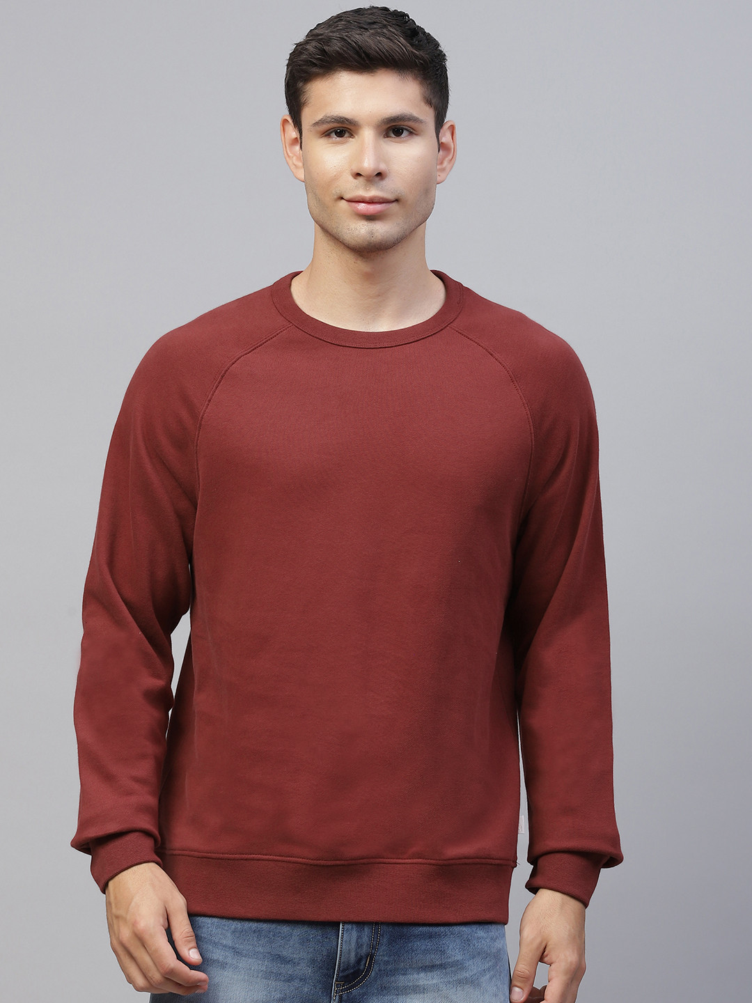Buy Marks & Spencer Men Maroon Sweatshirt - Sweatshirts for Men ...