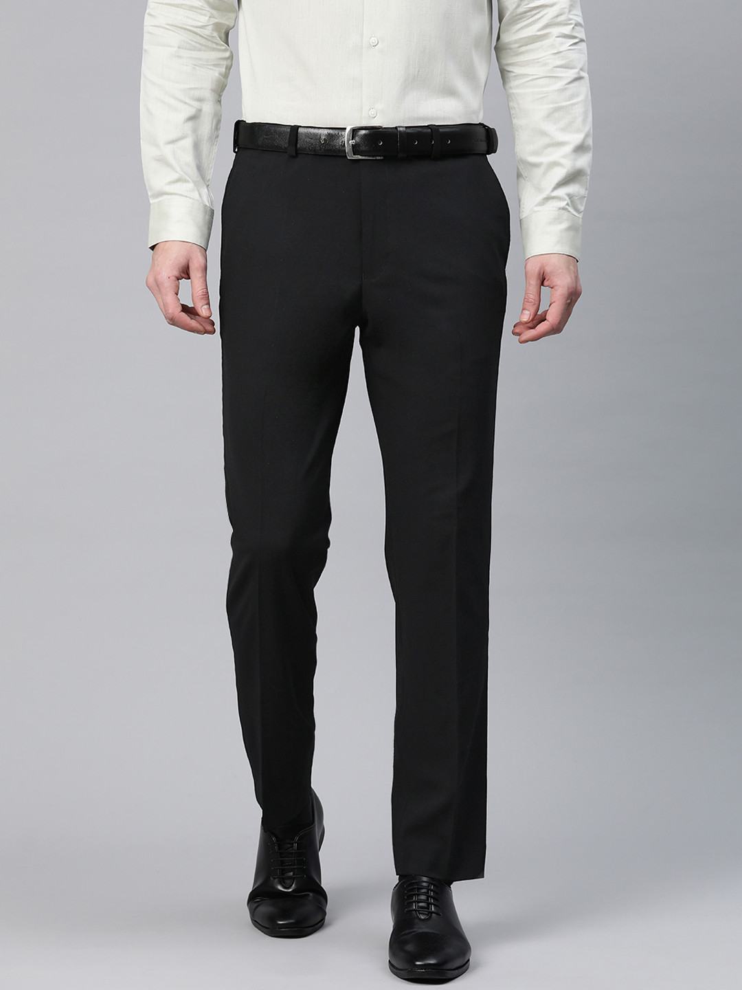 Buy Marks & Spencer Men Tailored Formal Trousers - Trousers for Men ...