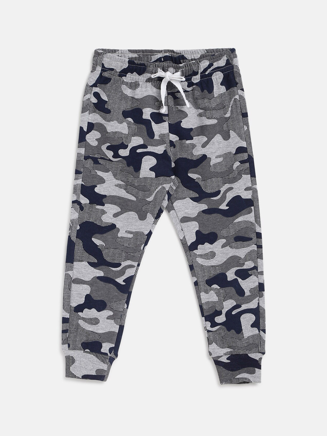 Buy Chicco Boys Grey Melange Camouflage Printed Relaxed Joggers ...