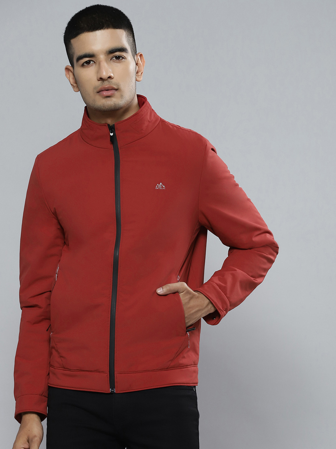 Buy Fort Collins Men Maroon Solid Tailored Jacket - Jackets for Men ...