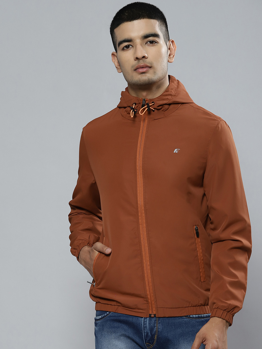 Buy Fort Collins Men Brown Solid Tailored Jacket - Jackets for Men ...