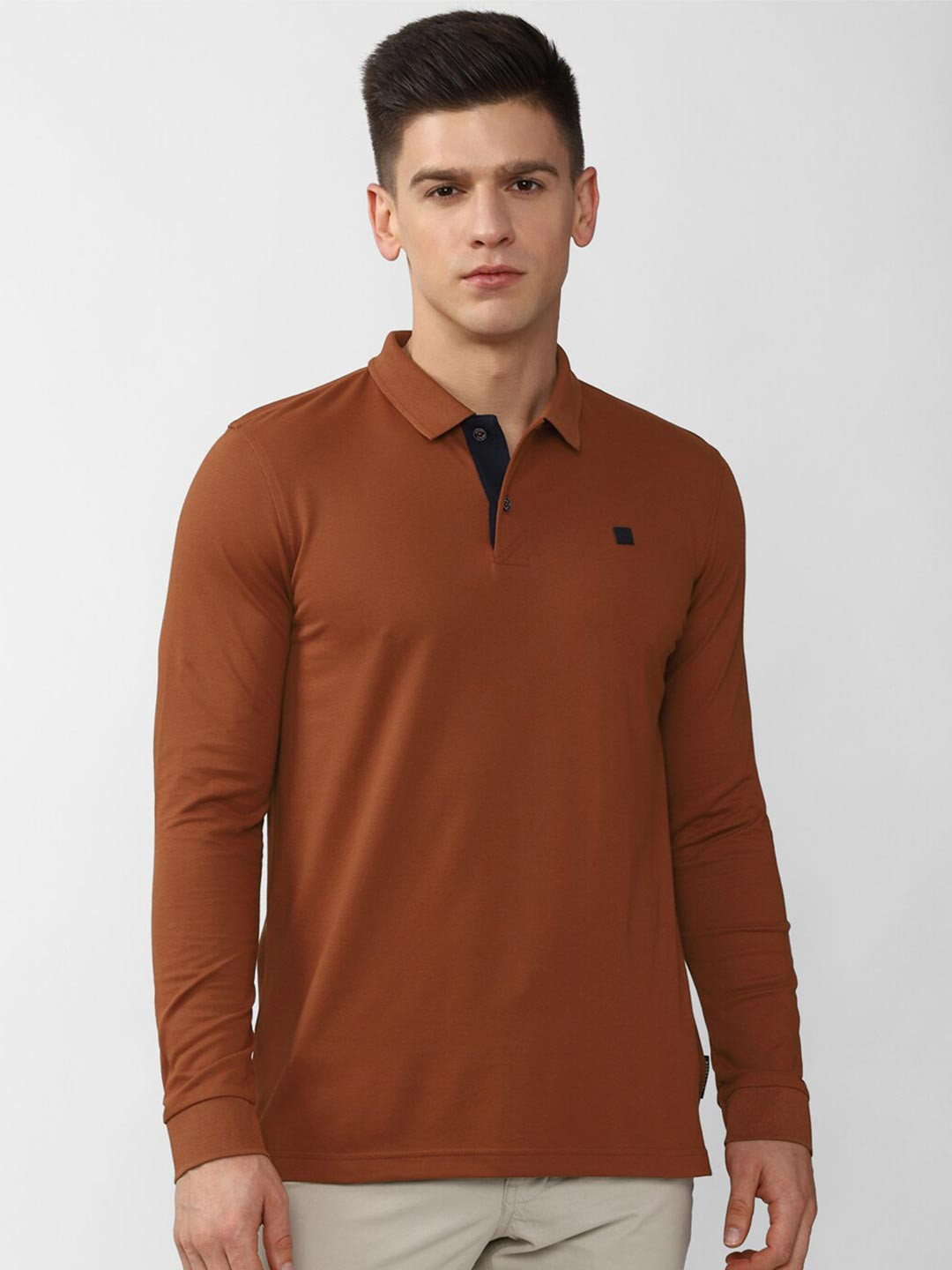 Buy Van Heusen Sport Men Brown Polo Collar T Shirt - Tshirts for Men ...