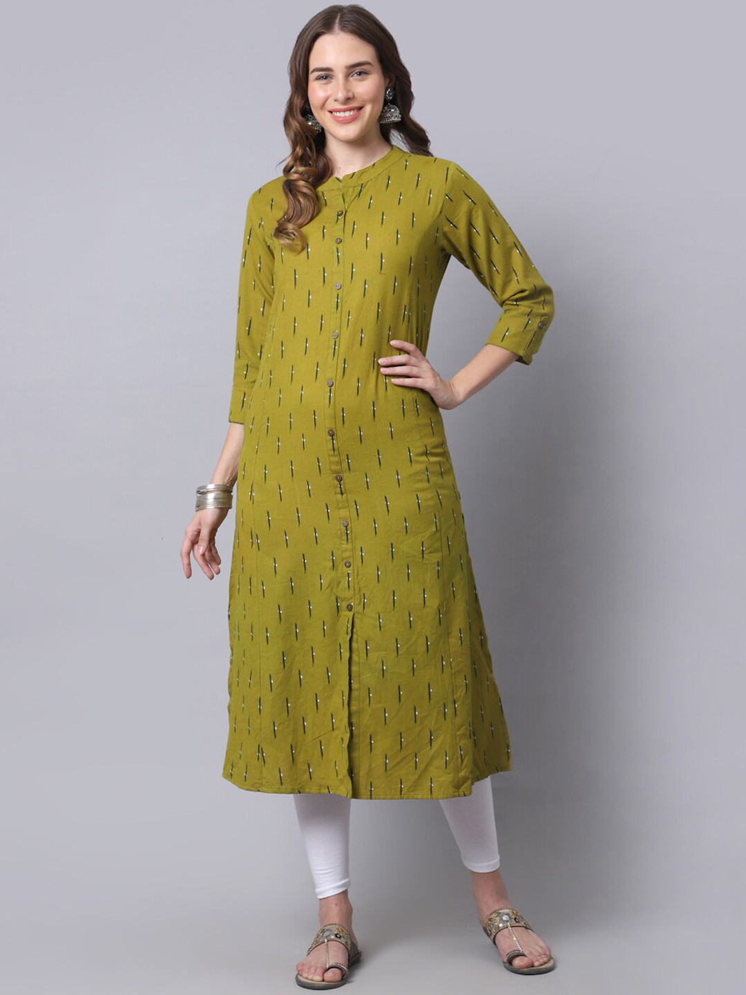 Buy Pistaa Women Green Quirky Printed Kurta - Kurtas for Women 19438564 ...