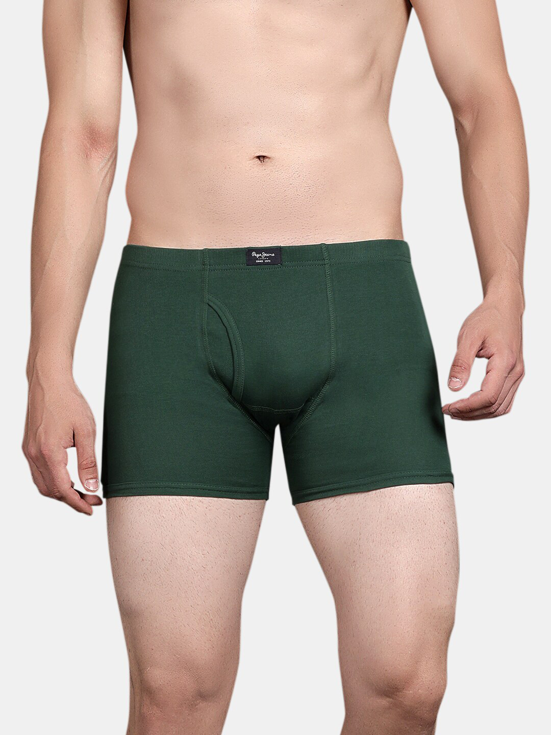 Buy Pepe Jeans Men Pack Of 2 Green Solid Regular Fit Trunk - Trunk for ...