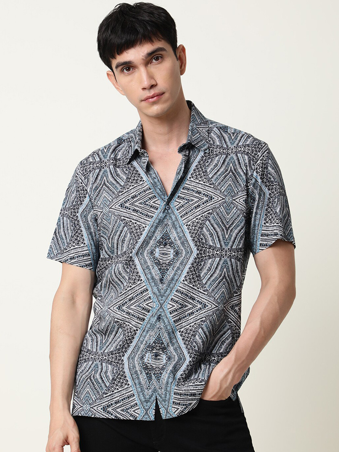 Buy RARE RABBIT Men Dion Slim Fit Printed Shirt - Shirts for Men ...