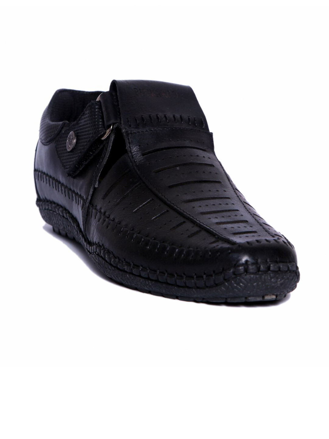Buy Buckaroo Men Black Leather Shoe Style Sandals - Sandals for Men ...