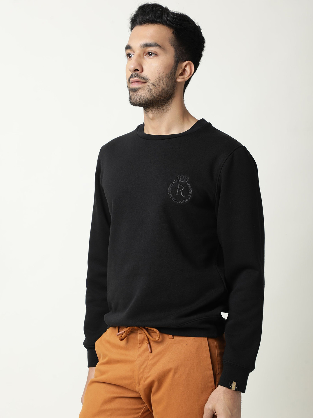 Buy RARE RABBIT Men Elle Slim Fit Solid Sweatshirt - Sweatshirts for ...