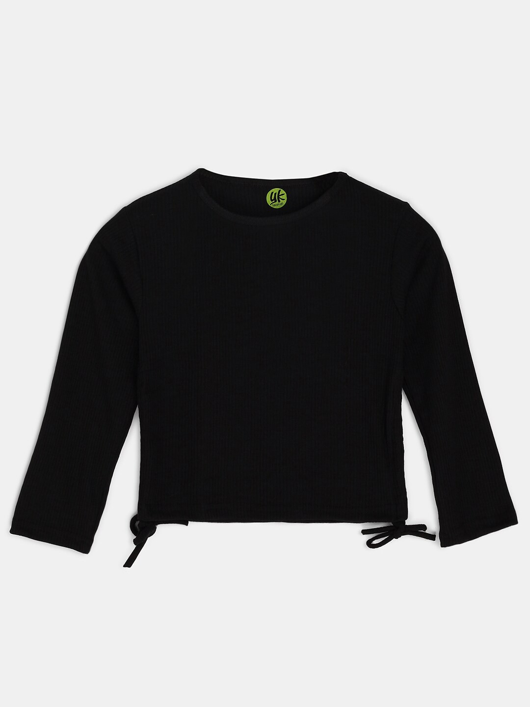 Buy YK Teen Girls Ribbed Long Sleeves Top With Side Ruching - Tops for ...