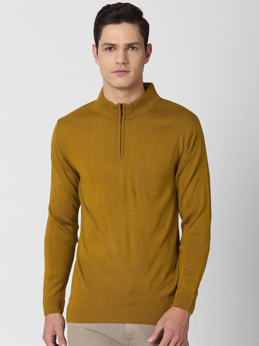 Buy Peter England Casuals Men Mustard Cardigan - Sweaters for Men ...