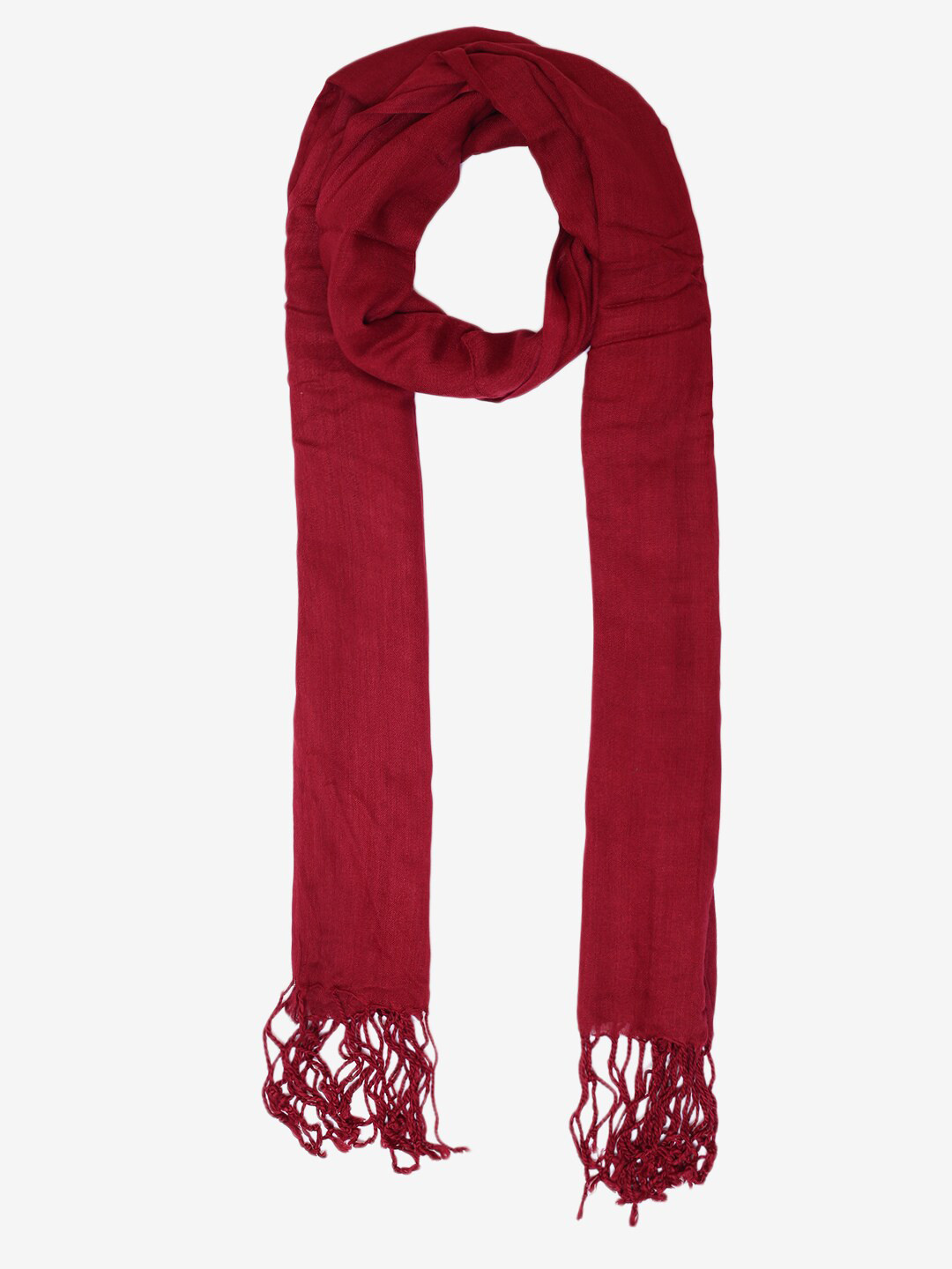 Buy Retrobelaa Women Maroon Solid Scarf - Scarves for Women 19455316 ...