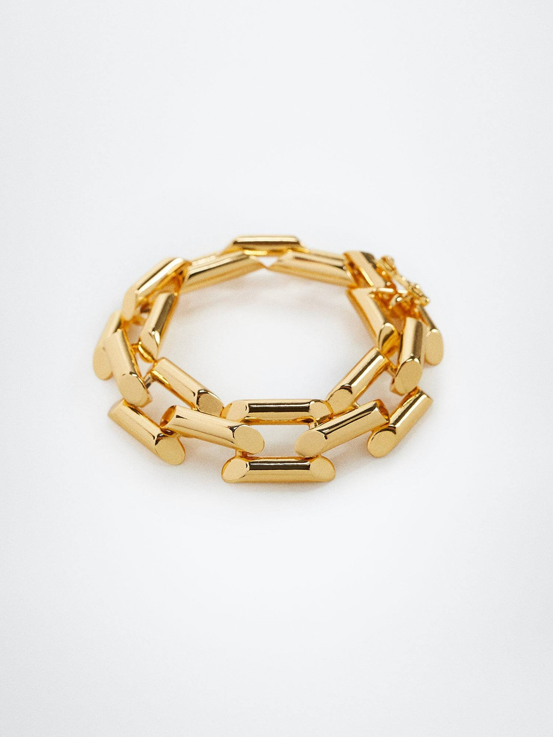 Buy MANGO Women Gold Toned Linked Chain Bracelet - Bracelet for Women ...