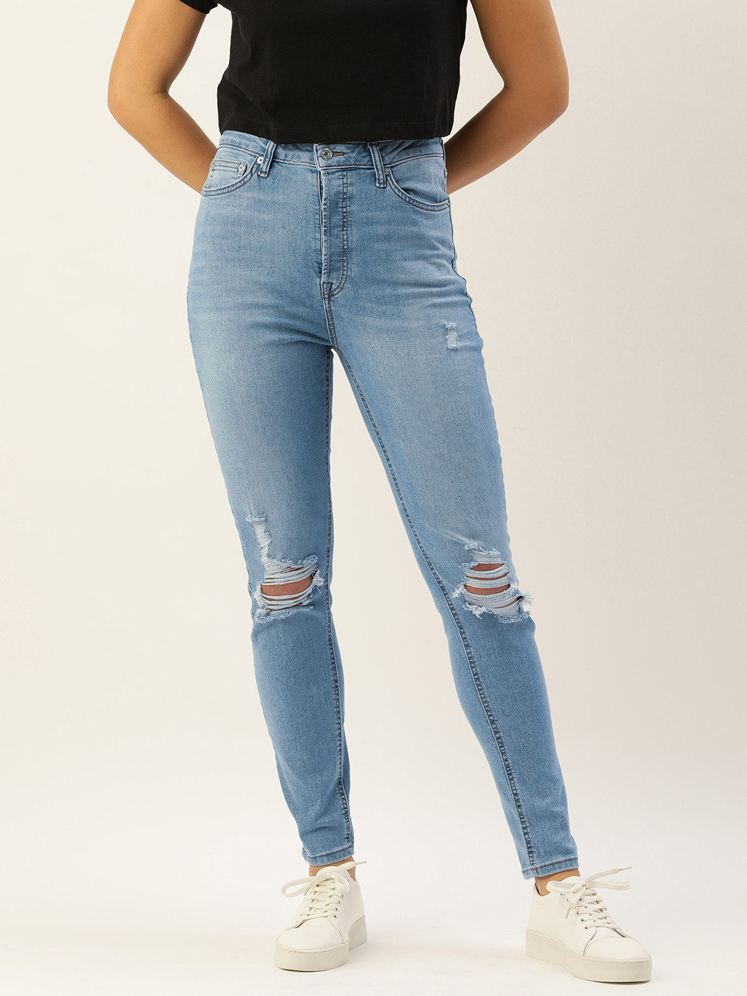 Buy FOREVER 21 Women High Rise Skinny Fit Ankle Length Jeans - Jeans ...