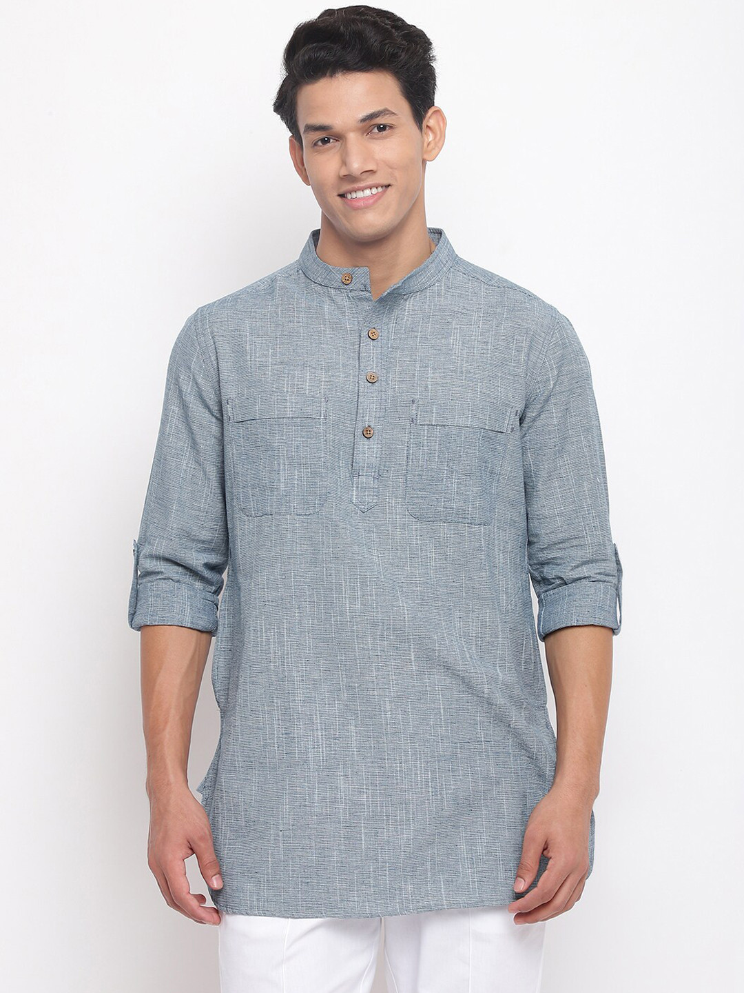 Buy Fabindia Men Grey Cotton Kurta - Kurtas for Men 19466864 | Myntra
