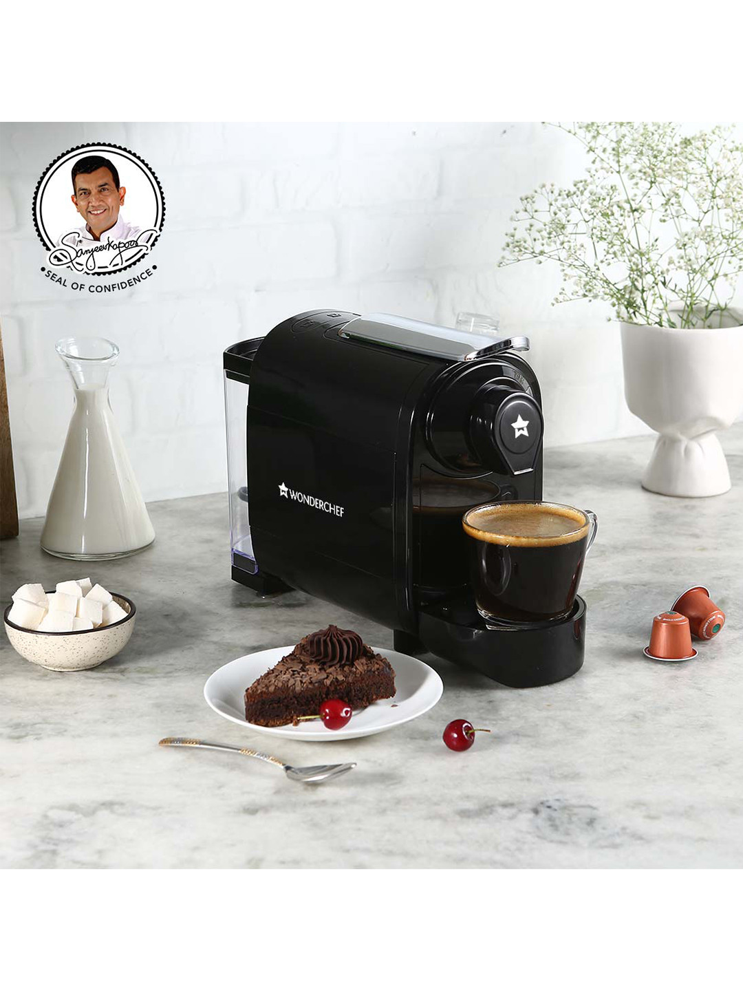 Buy Wonderchef Black Regalia Coffee Capsule Machine 1400 WattRegalia ...
