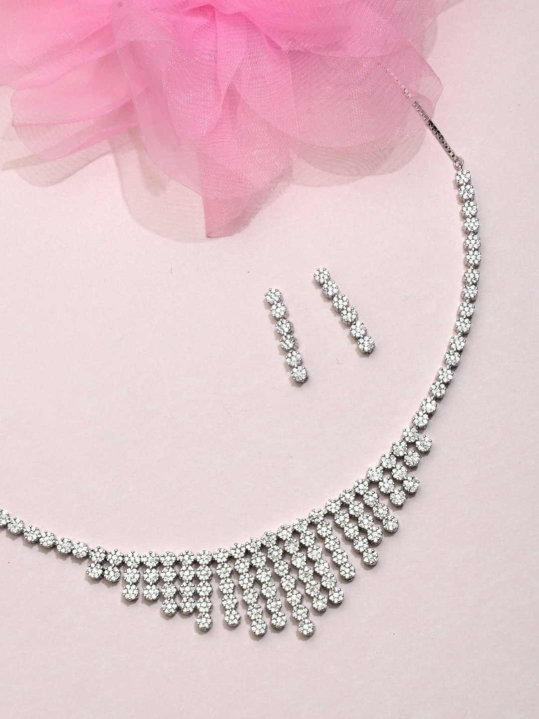 Buy Zavya 925 Sterling Silver Cubic Zirconia Studded Classic Regal ...