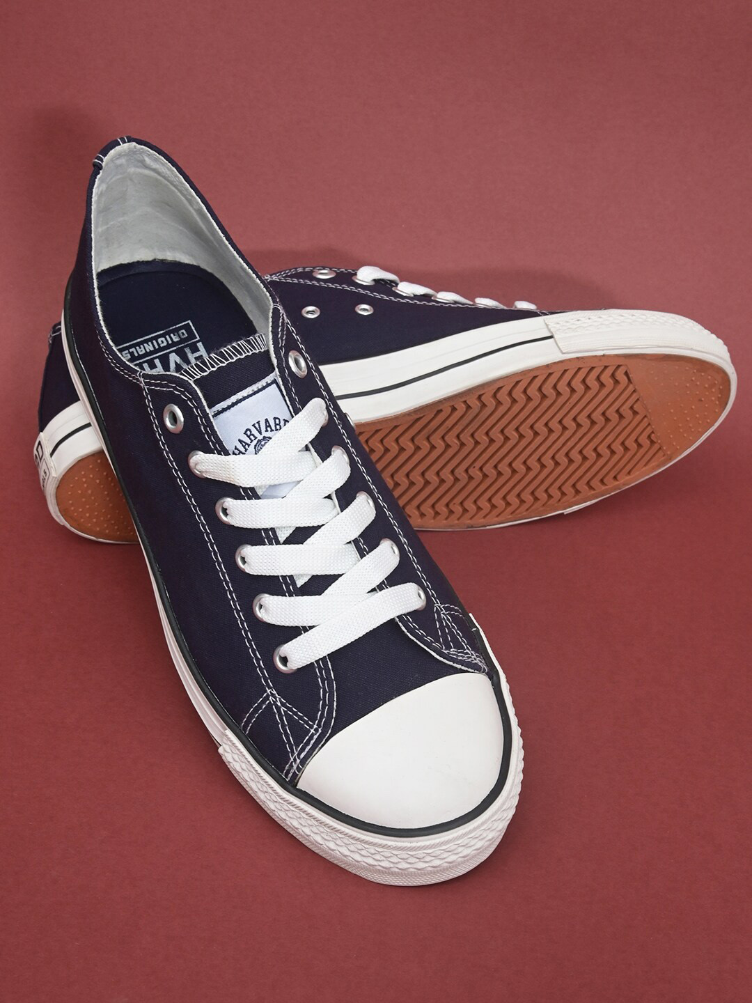 Buy Harvard Men Blue Printed Canvas Sneakers - Casual Shoes for Men ...