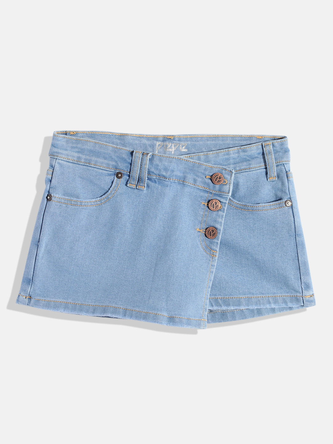 Buy Pepe Jeans Selena Foxtail Denim Wrap Skorts - Skirts for Girls ...