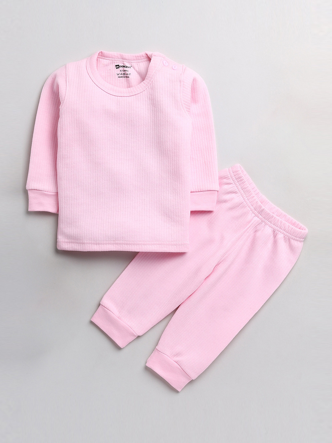 Buy MooNKids Boys Pink Solid Cotton Thermal Set - Thermal Set for Boys ...