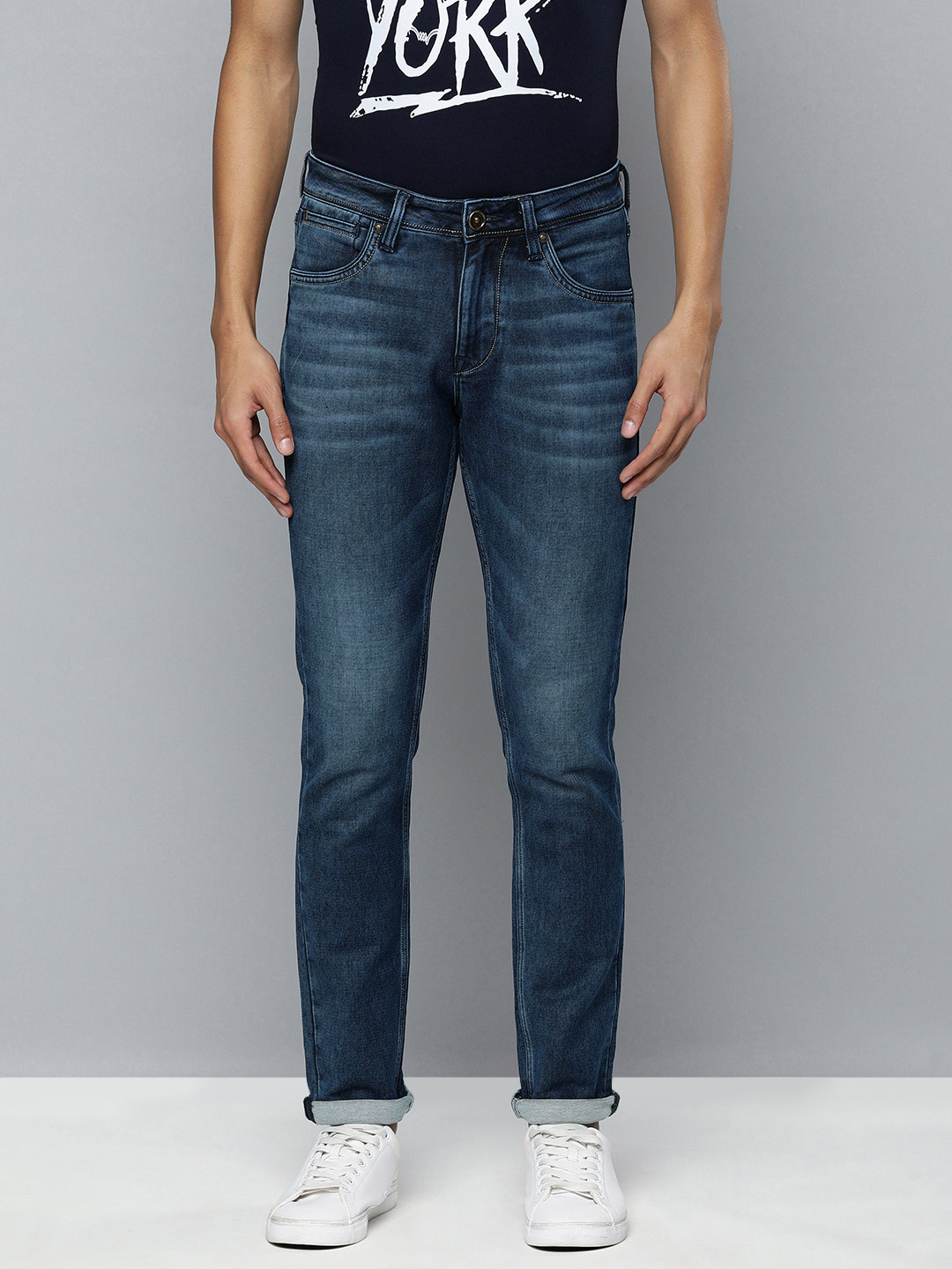 Buy Lawman Pg3 Men Blue Skinny Fit Heavy Fade Stretchable Jeans - Jeans ...