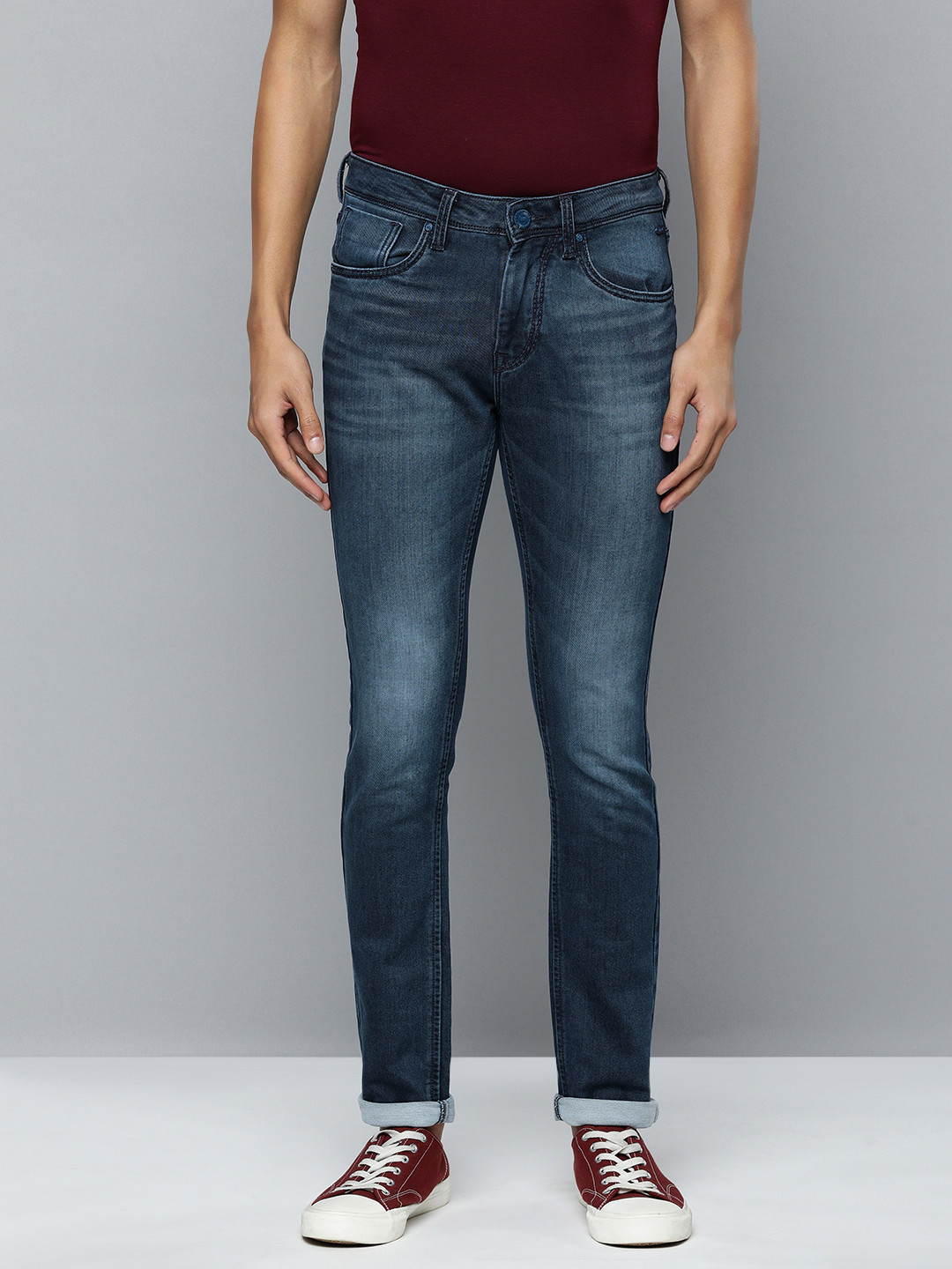 Buy Lawman Pg3 Men Blue Skinny Fit Light Fade Mid Rise Stretchable ...