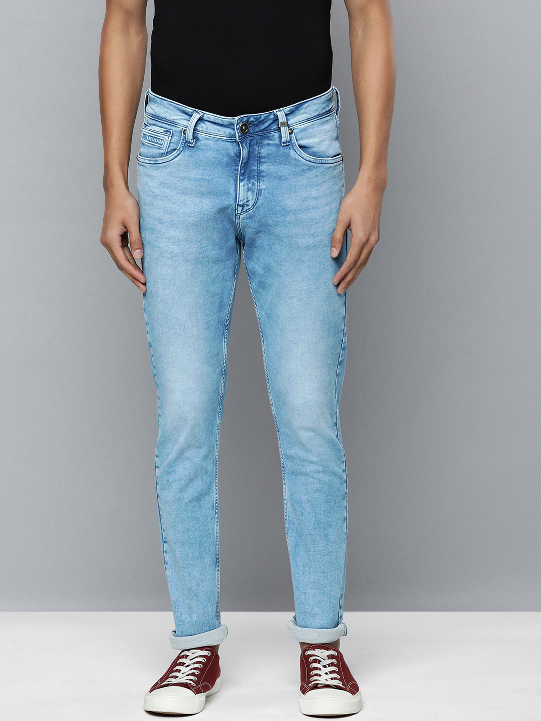 Buy Lawman Pg3 Men Blue Skinny Fit Heavy Fade Stretchable Jeans - Jeans ...