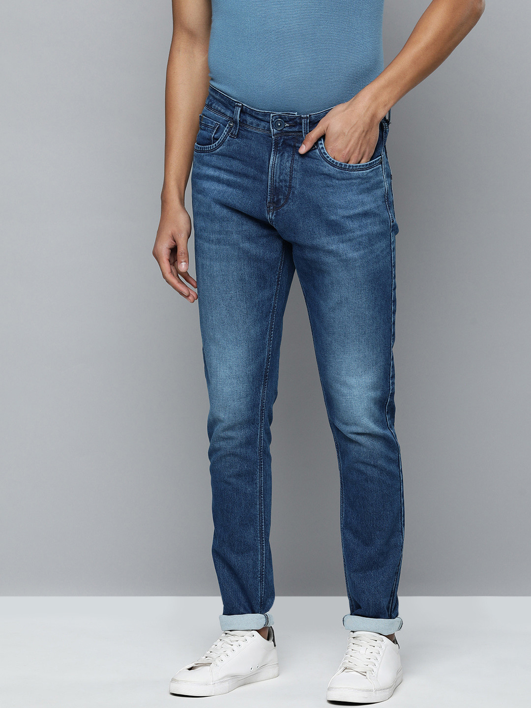 Buy Lawman Pg3 Men Blue Skinny Fit Light Fade Stretchable Jeans - Jeans ...