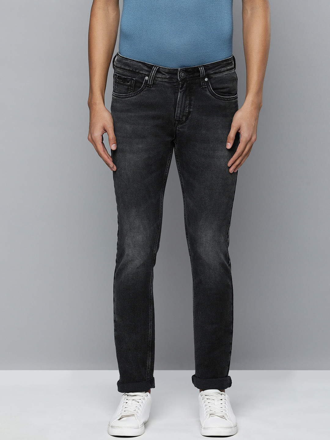 Buy Lawman Pg3 Men Grey Skinny Fit Light Fade Stretchable Jeans - Jeans ...