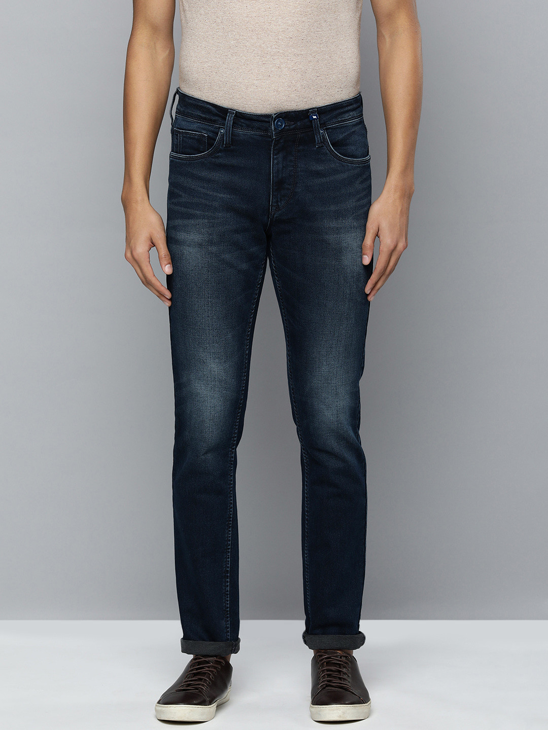 Buy Lawman Pg3 Men Blue Skinny Fit Heavy Fade Stretchable Jeans - Jeans ...